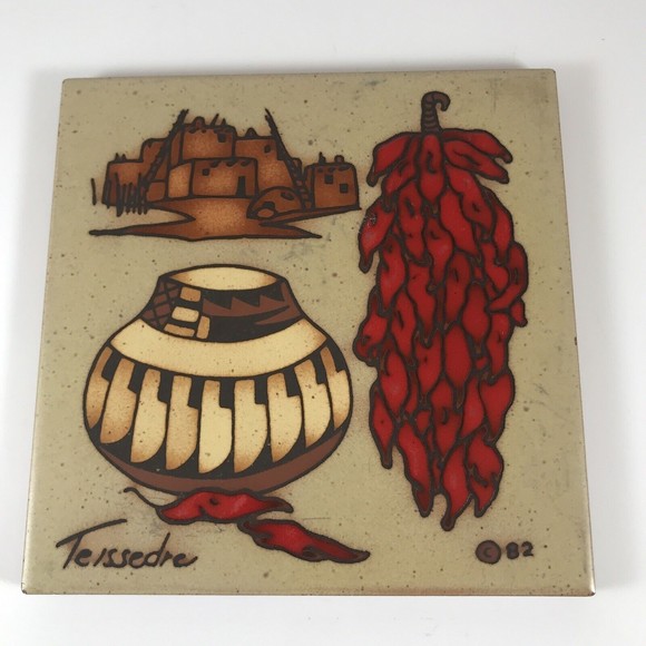 Cleo Teissedre | Accents | Vintage Cleo Teissedre Ceramic Tile Trivet ...